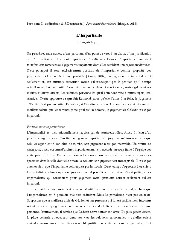 (PDF) L'Impartialité