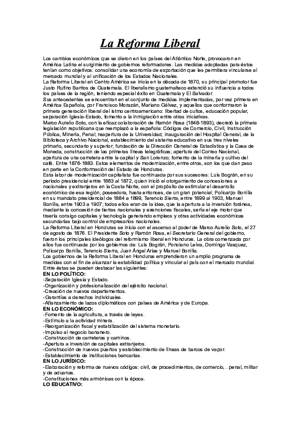 (DOC) La Reforma Liberal