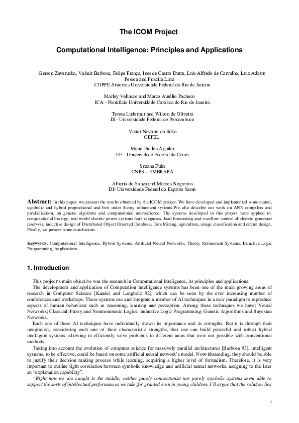 (DOC) The ICOM Project Computational Intelligence: Principles and ...