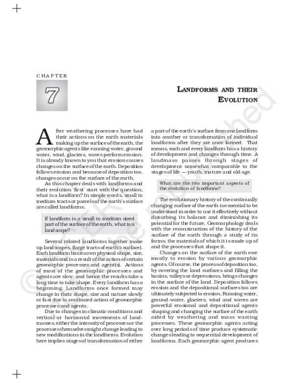 (PDF) LANDFORMS AND THEIR EVOLUTION