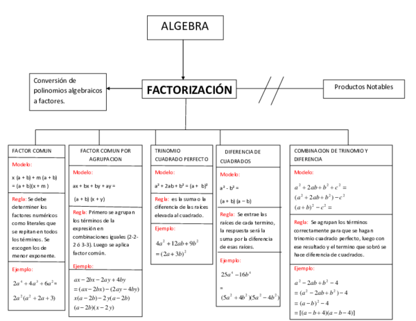 (DOC) FACTORIZACI ÓN Productos Notables