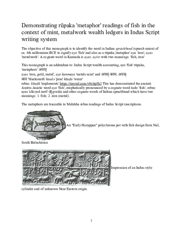 (PDF) Demonstrating rūpaka 'metaphor' readings of fish in the context ...