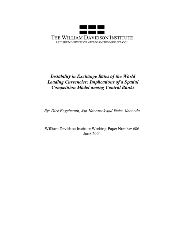 (PDF) Instability in Exchange Rates of the World Leading Currencies ...