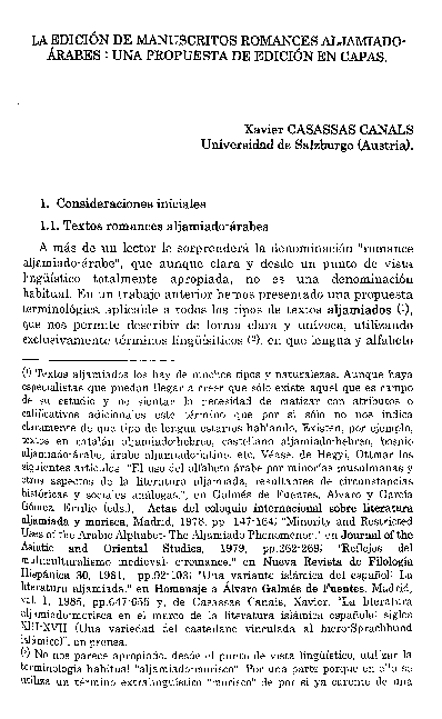 (PDF) La edición de manuscritos romances aljamiado-árabes: una ...