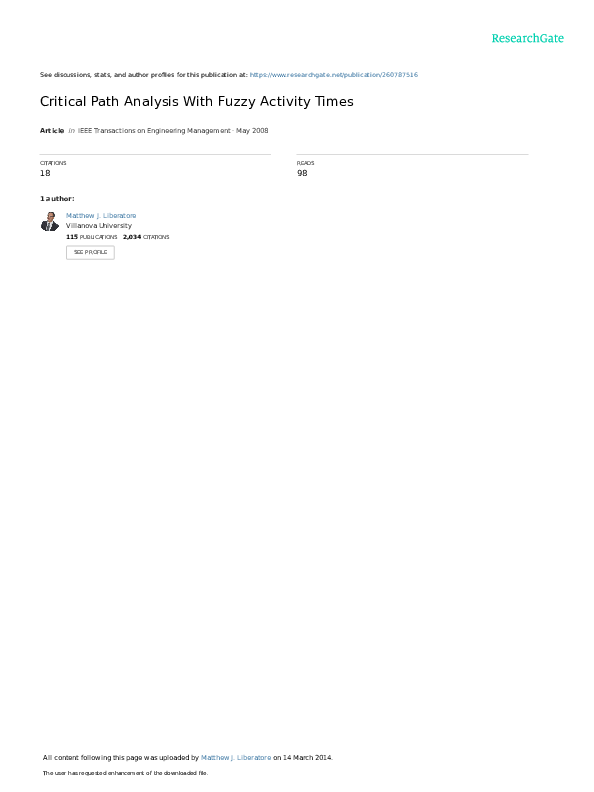 (PDF) A Minimal Dominant Set of Critical Paths for the Uncertain Project-Network | Yuri Sotskov ...