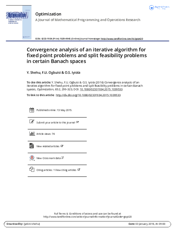 (PDF) Optimization 20161