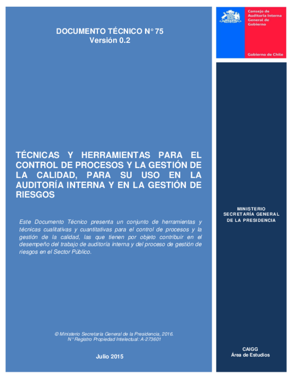 (PDF) DOCUMENTO TECNICO N° XX TÉCNICAS