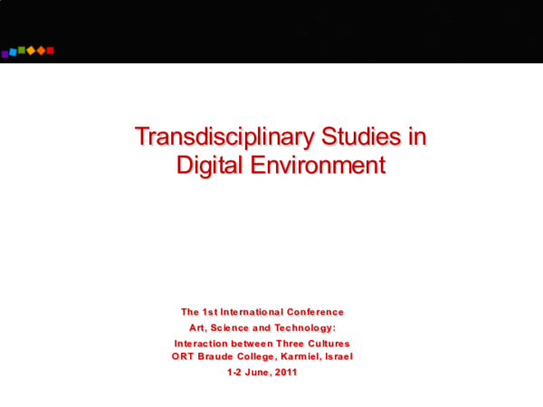 (PDF) Transdisciplinary Studies in Digital Environment