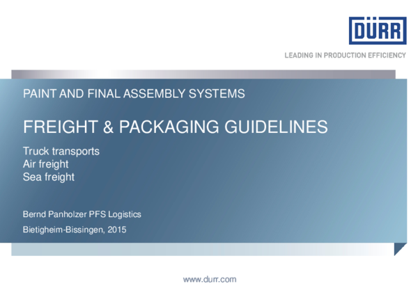 (PDF) FREIGHT & PACKAGING GUIDELINES PAINT AND FINAL ASSEMBLY SYSTEMS ...