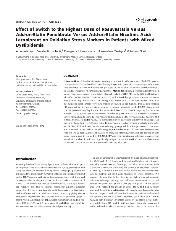 (PDF) Effect of Switch to the Highest Dose of Rosuvastatin Versus Add ...