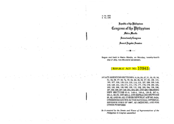 (PDF) RA 10963 RRD | Manuel Joseph Servando - Academia.edu