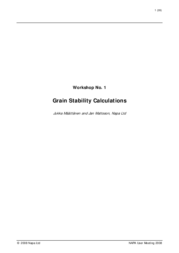 (PDF) Grain Stability Calculations