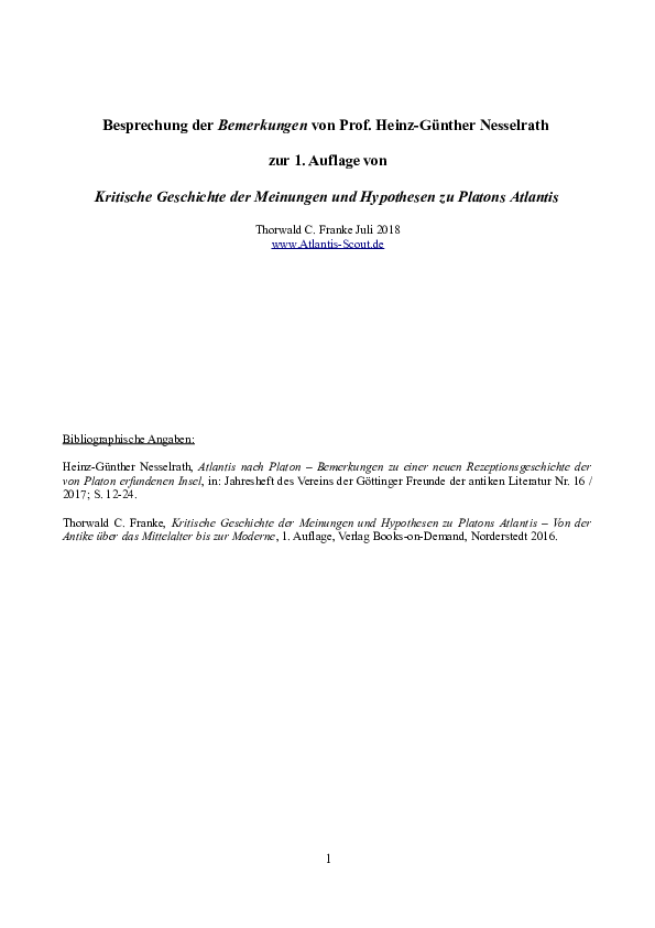 (PDF) Besprechung der Bemerkungen von Prof. Heinz-Günther Nesselrath zu ...