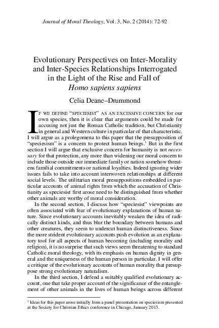 (PDF) Evolutionary Perspectives on Inter-Morality and Inter-Species Relationships Interrogated ...