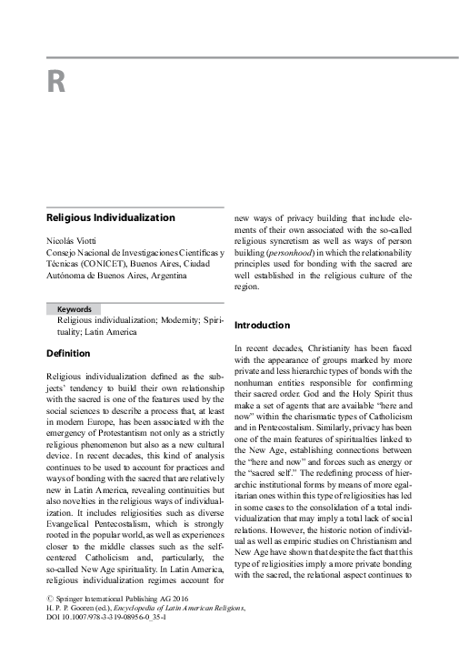 (PDF) Religious Individualization