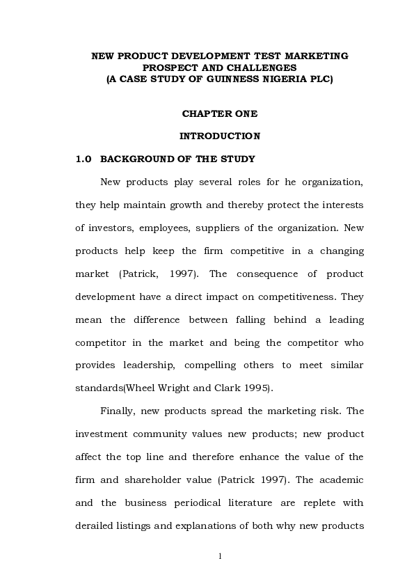 (DOC) New Produce Development Test Marketing.doc