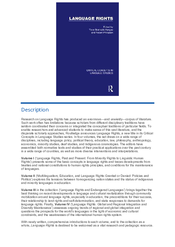 (PDF) Minority protection and lesser-used language promotion: the ...