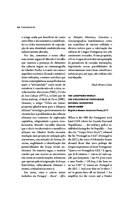 (PDF) BOOK REVIEW: The Lusophone World: The Evolution of Portuguese ...