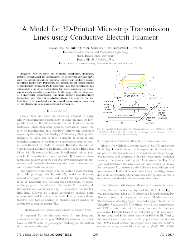 (PDF) A Model for 3D-Printed Microstrip Transmission Lines using ...
