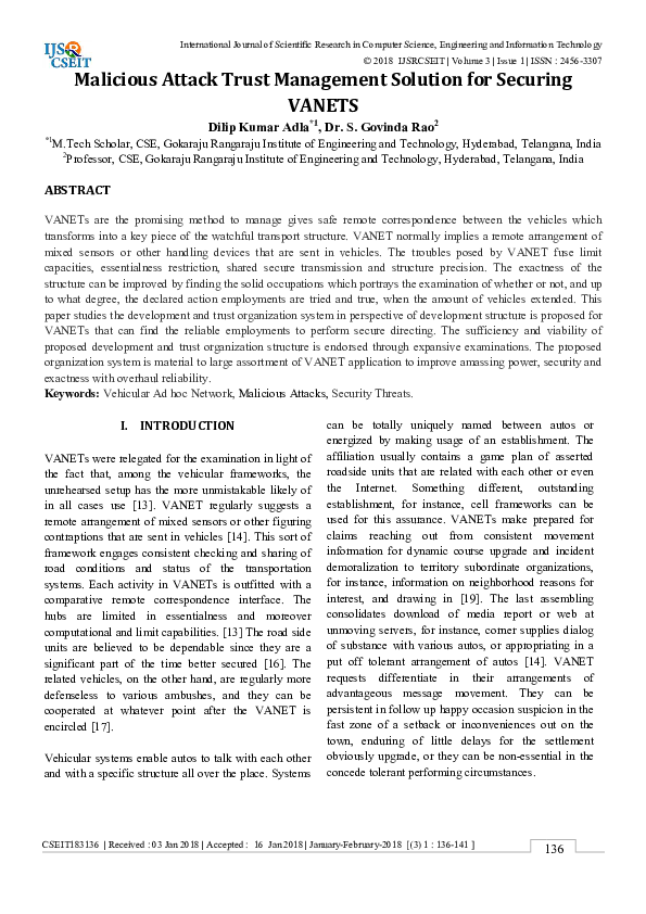 (PDF) ART: An Attack-Resistant Trust Management Scheme for Securing Vehicular Ad Hoc Networks ...
