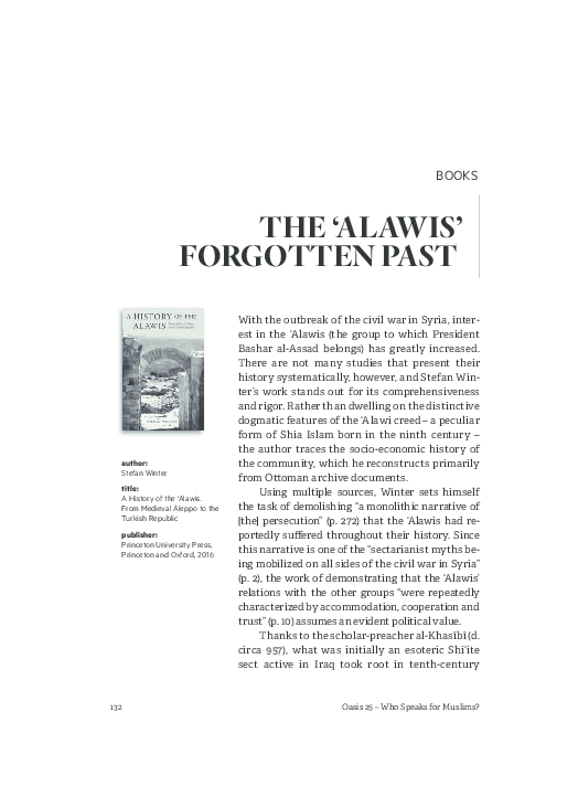 (PDF) The 'Alawis' Forgotten Past