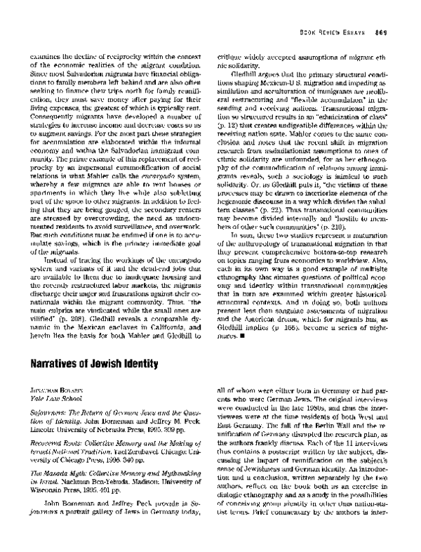 (PDF) Jewish Identity Narratives in Germany and Israel