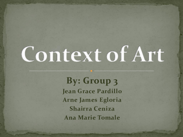 (PPT) Context of Art