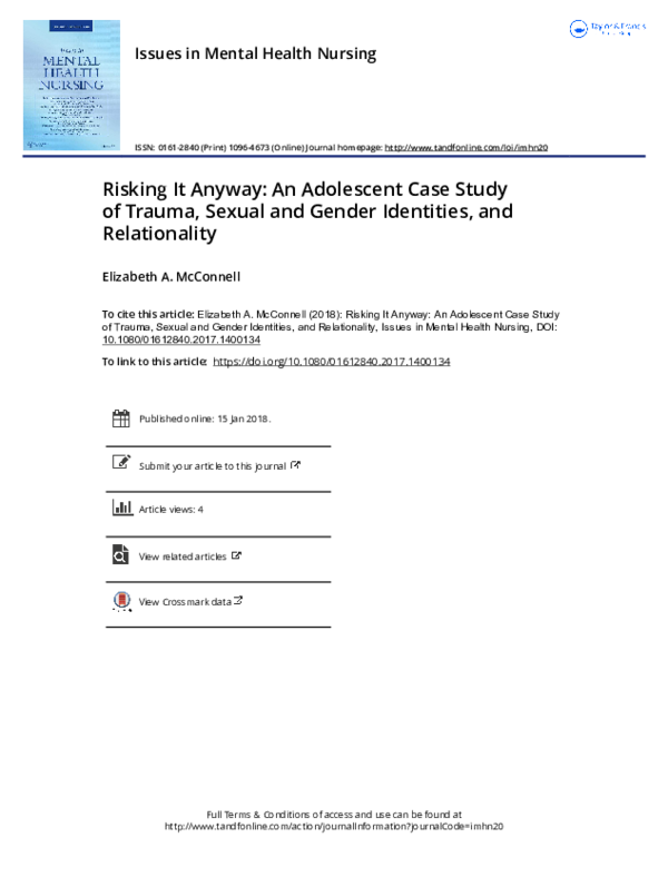 (PDF) Risking It Anyway: An Adolescent Case Study of Trauma, Sexual and ...