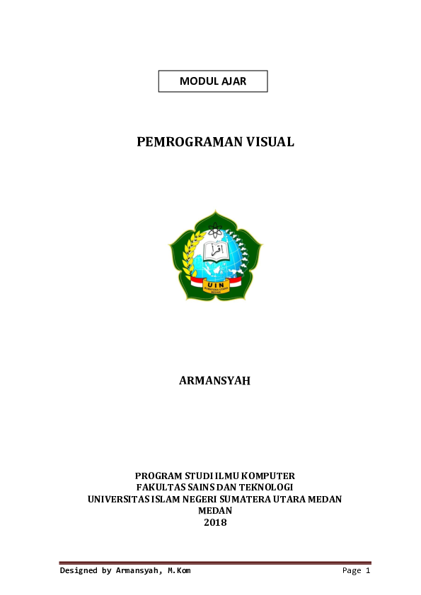(PDF) NASKAH TUTORIAL PEMROGRAMAN VISUAL DENGAN CSharp