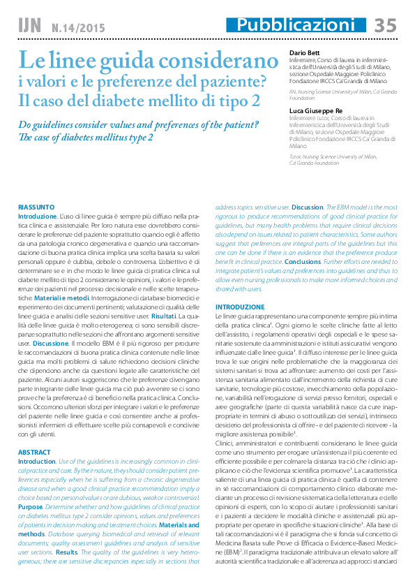 (PDF) Le linee guida considerano