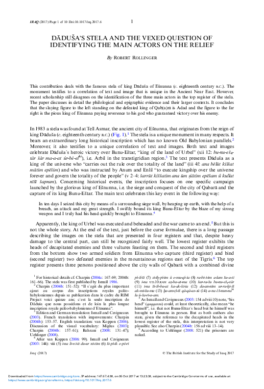 (PDF) R. Rollinger, Dāduša´s stela and the vexed question of ...