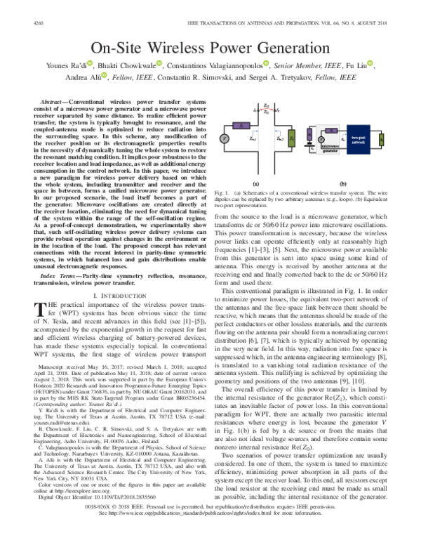 (PDF) On-Site Wireless Power Generation