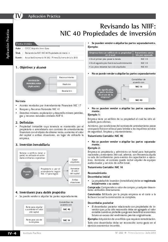 (PDF) IV IV-4 Revisando las NIIF: NIC 40 Propiedades de inversión