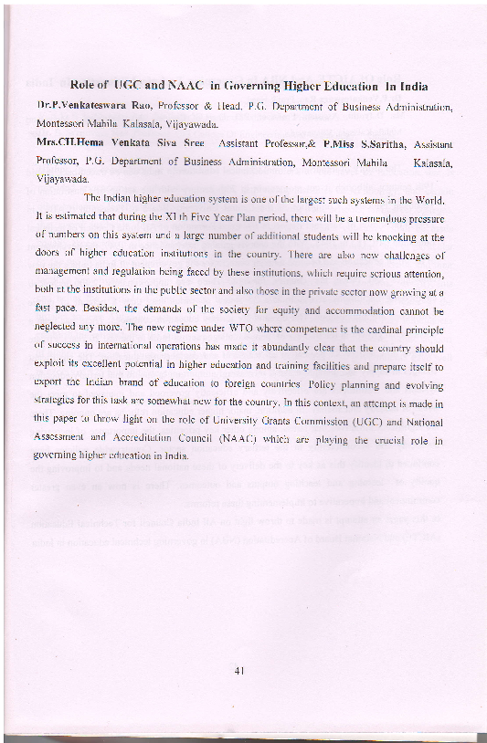 (PDF) Role of UGC and NAAC in Governing Higher Education In India