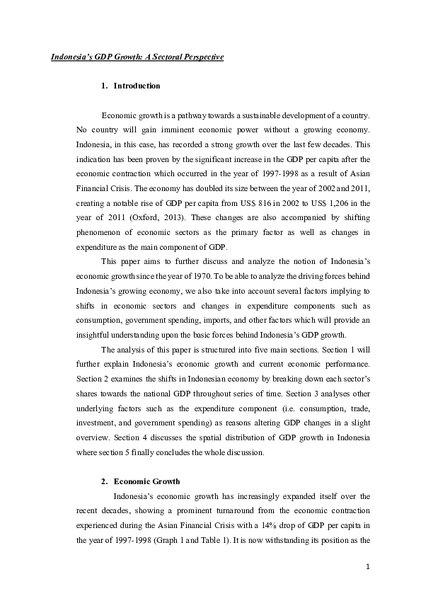 (PDF) Indonesia’s GDP Growth: A Sectoral Perspective .pdf