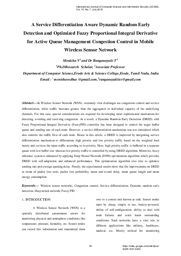Pdf A Service Differentiation Aware Dynamic Random Early Detection