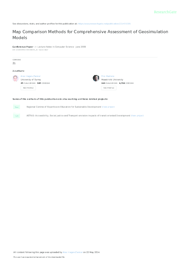 (PDF) Map comparison methods for comprehensive assessment of ...