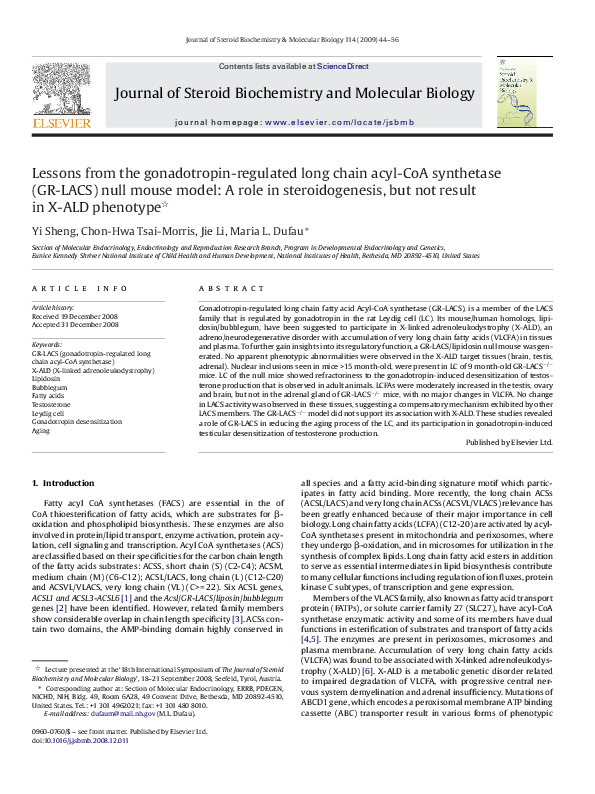 (PDF) Lessons from the gonadotropin-regulated long chain acyl-CoA ...