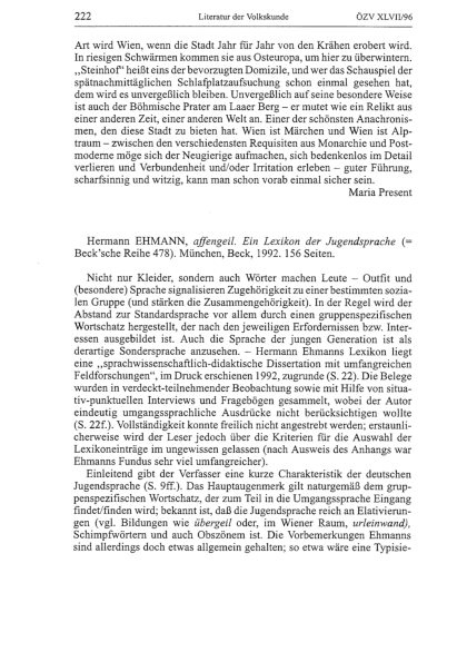(PDF) Rez. Hermann Ehmann, affengeil. Ein Lexikon der Jugendsprache ...