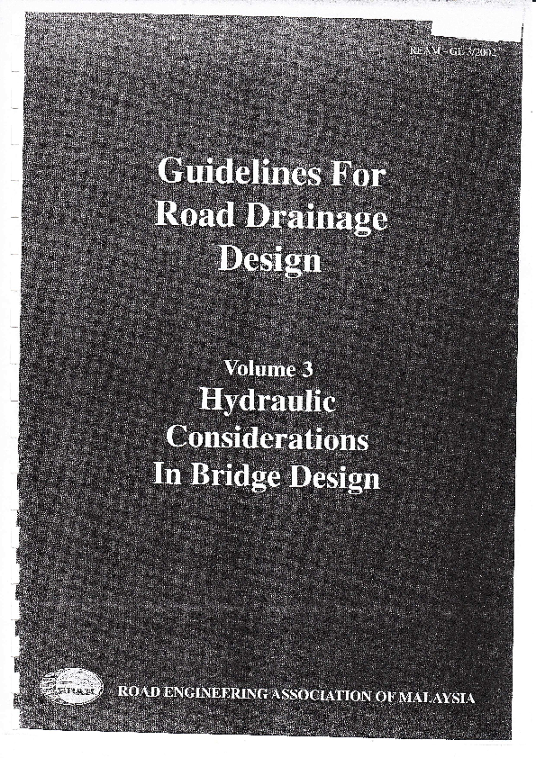 (PDF) REAM guidelines for road drainage design volume