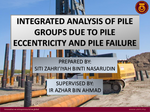 (PPT) INTEGRATED ANALYSIS OF PILE GROUPS DUE TO PILE ECCENTRICITY AND ...