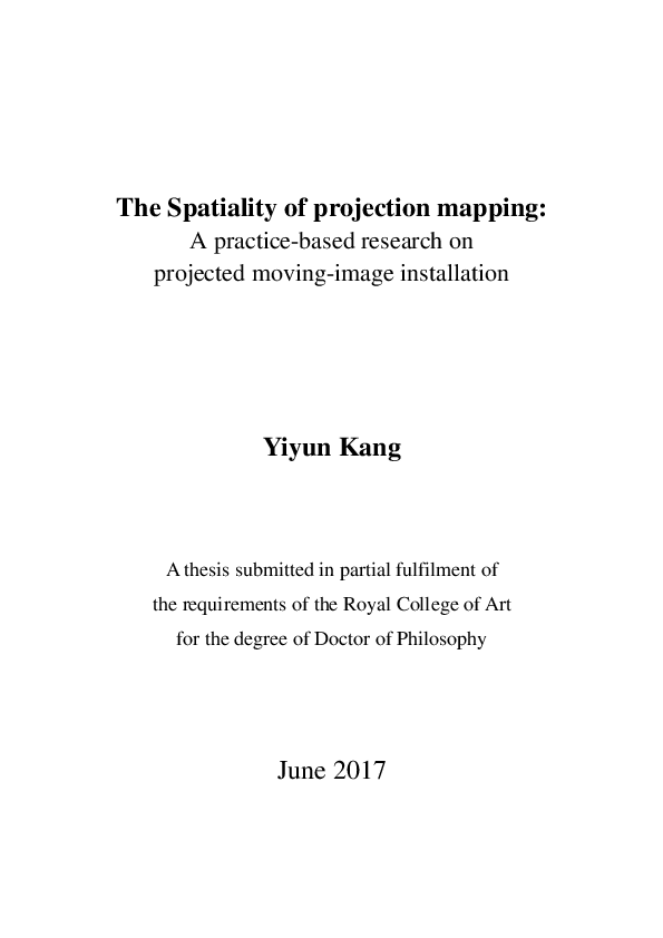 (PDF) The Spatiality of projection mapping: A practice-based research ...