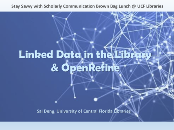 (PDF) Linked Data in the Library & OpenRefine