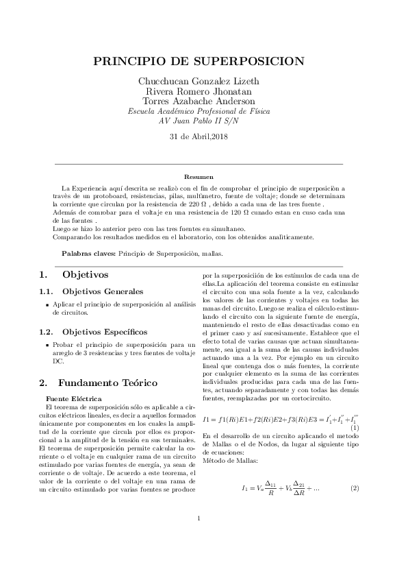 (PDF) PRINCIPIO DE SUPERPOSICION