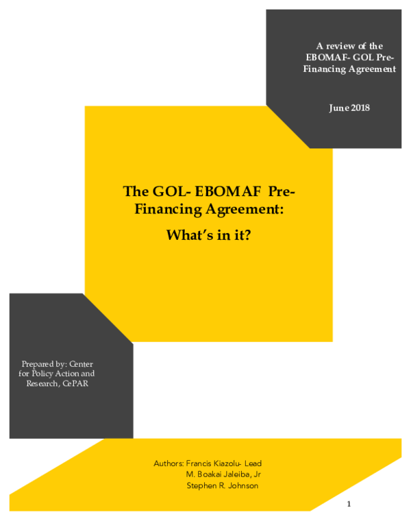 (PDF) The GOL-EBOMAF Pre- Financing Agreement: What's in it? A review ...