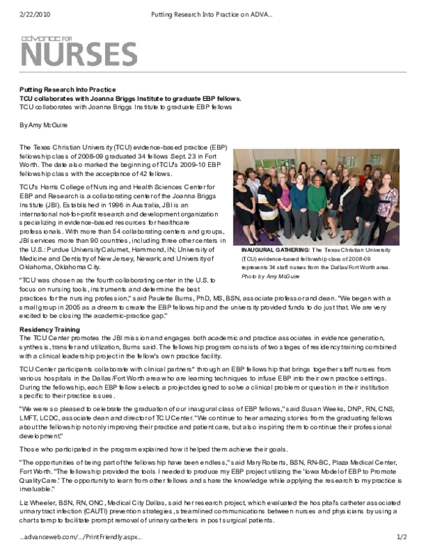 (PDF) Putting Research into Practice