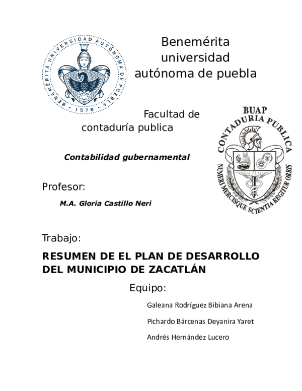 (DOC) Benemérita universidad autónoma de puebla Facultad de contaduría ...