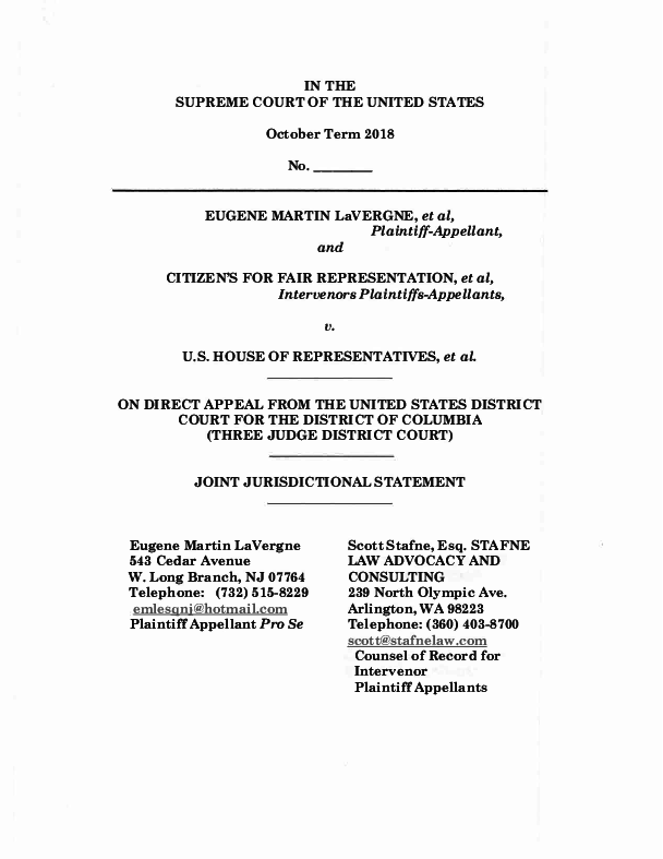 (PDF) LaVergne v U.S. House of Representatives - DIRECT APPEAL TO ...