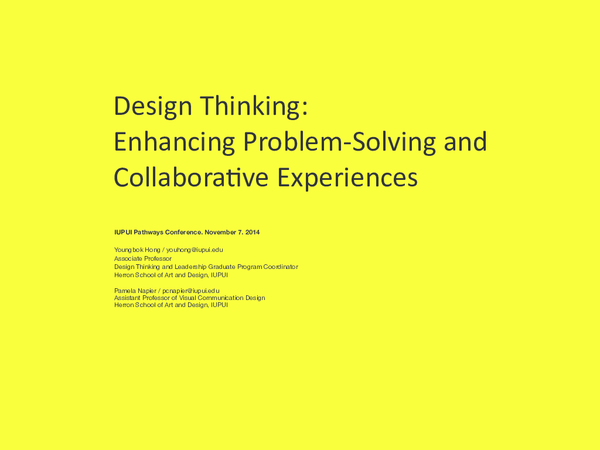 (PDF) Design Thinking: Enhancing Problem-­Solving and Collaborative ...