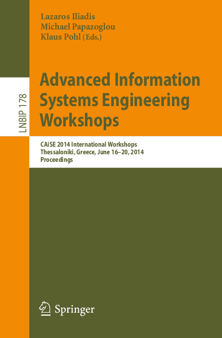 (PDF) Advanced Information Systems Engineering Workshops